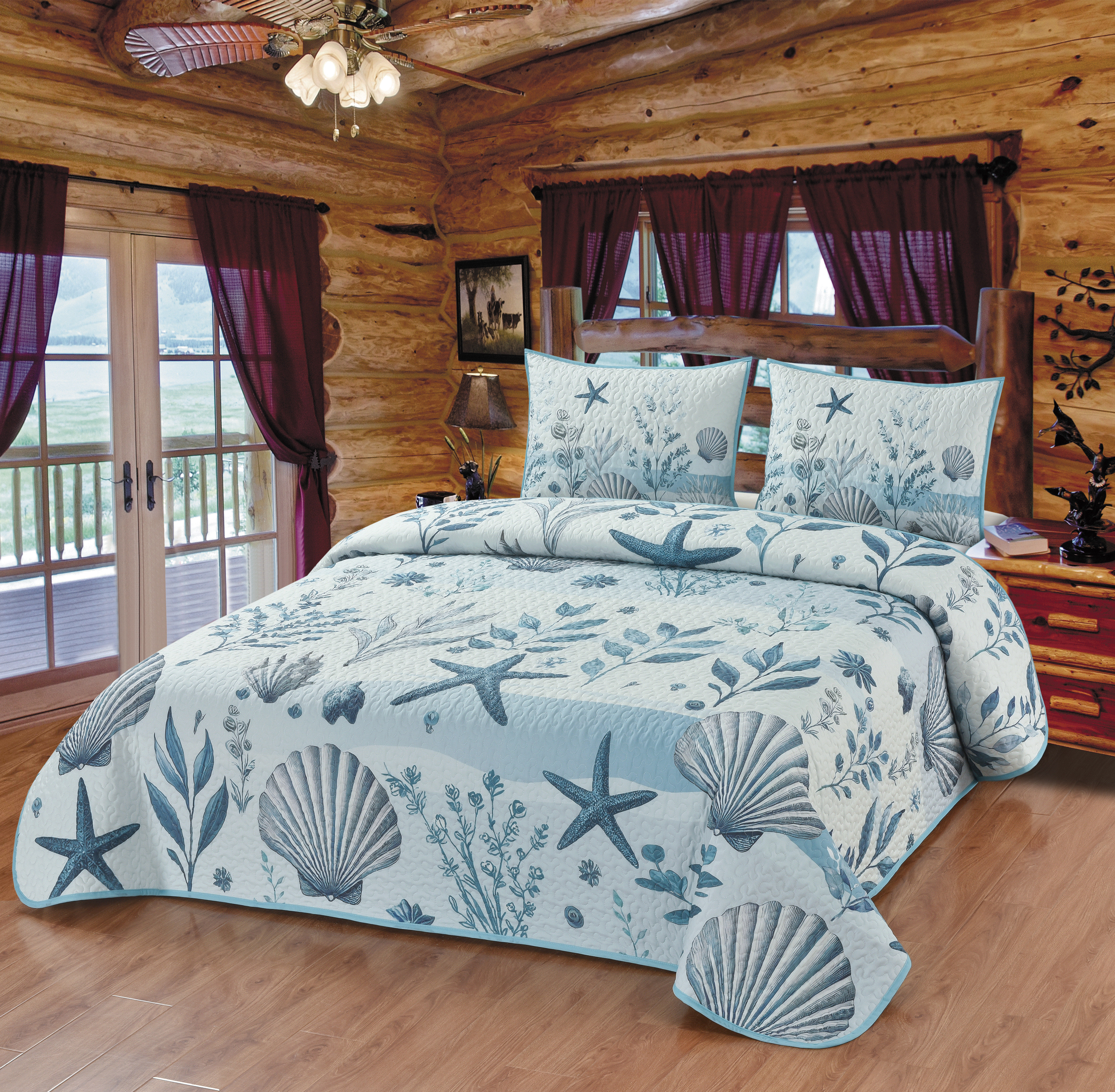 seashell quilt comforter