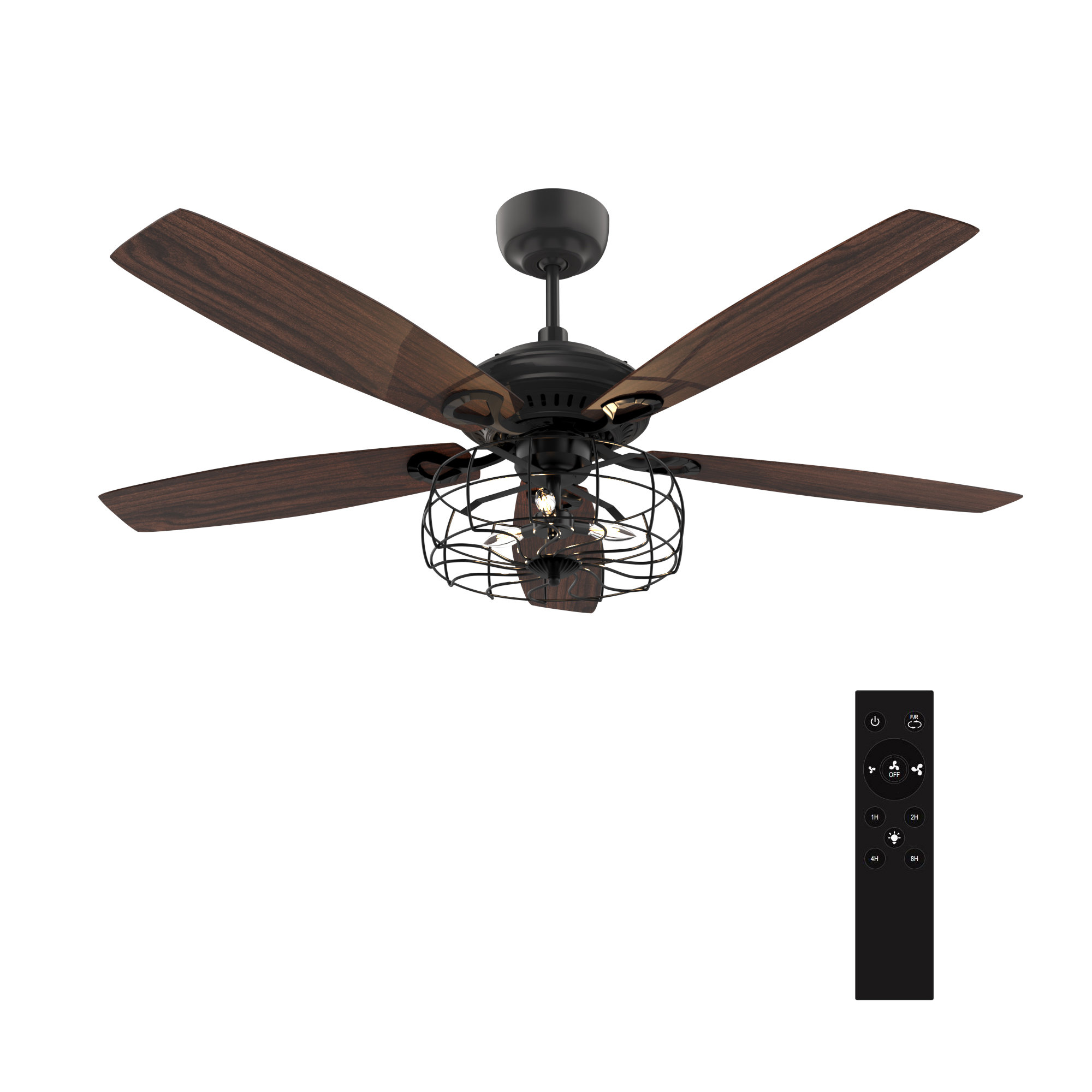 Williston Forge Sabanc 56'' Ceiling Fan With Remote, Light Kit Included ...