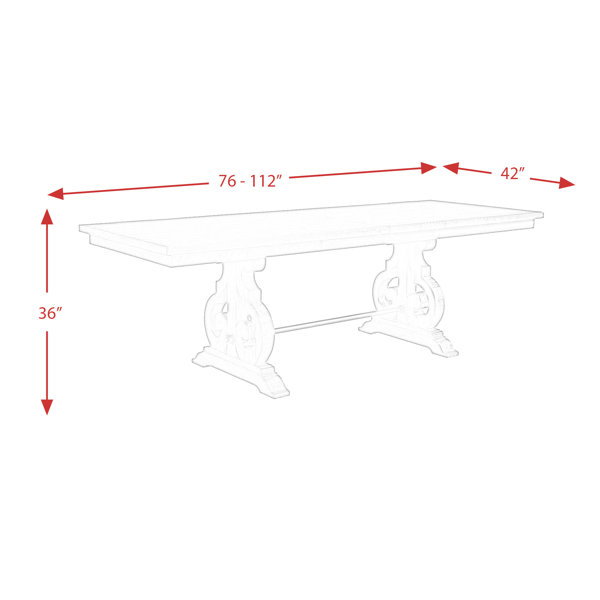 World Menagerie Parthenia Counter Height Extendable Trestle Dining ...