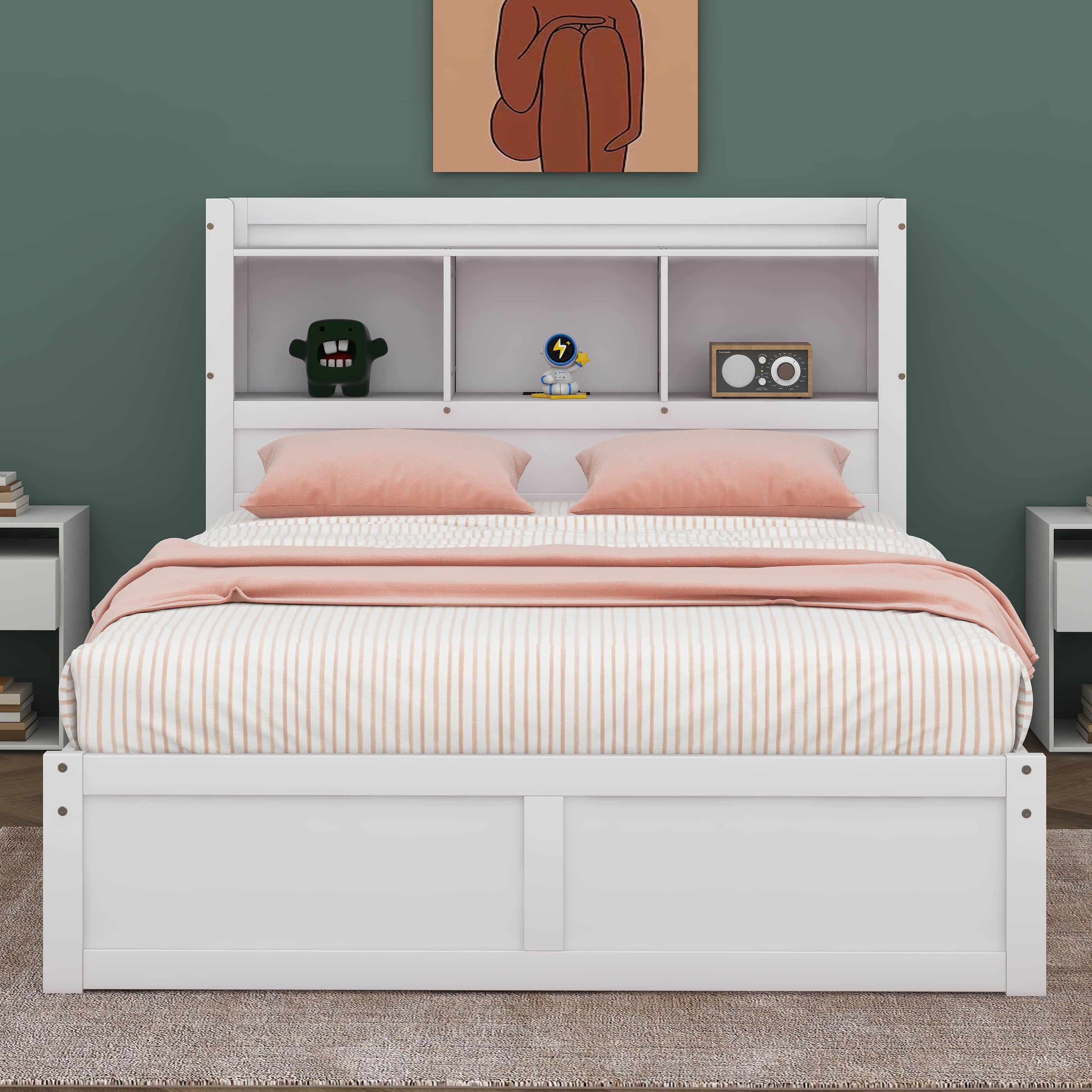 Red Barrel Studio® Simental Full Size Storage Platform Bed With Pull ...