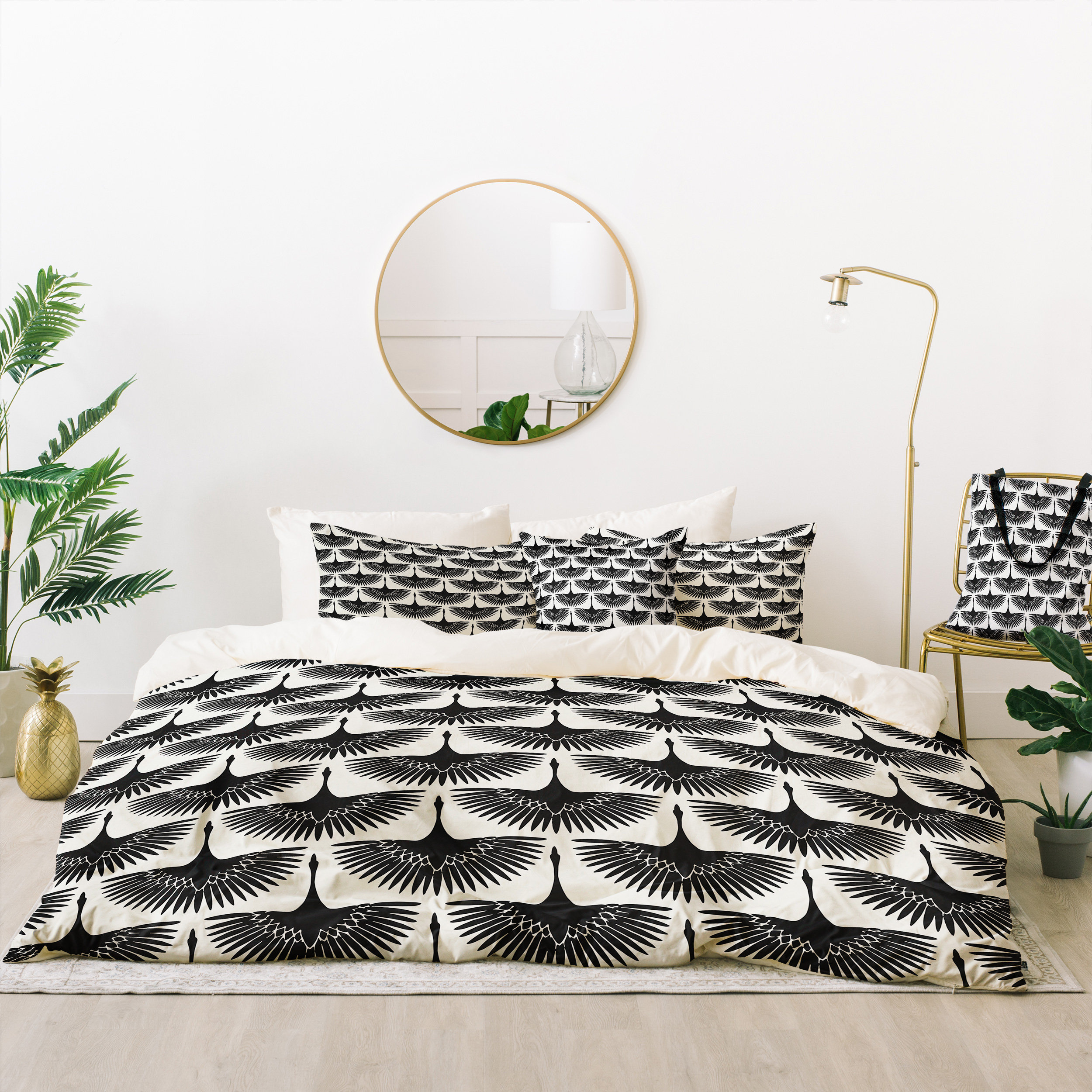 Deny Designs Caroline Okun Majestic Crane Duvet Cover Set & Reviews ...