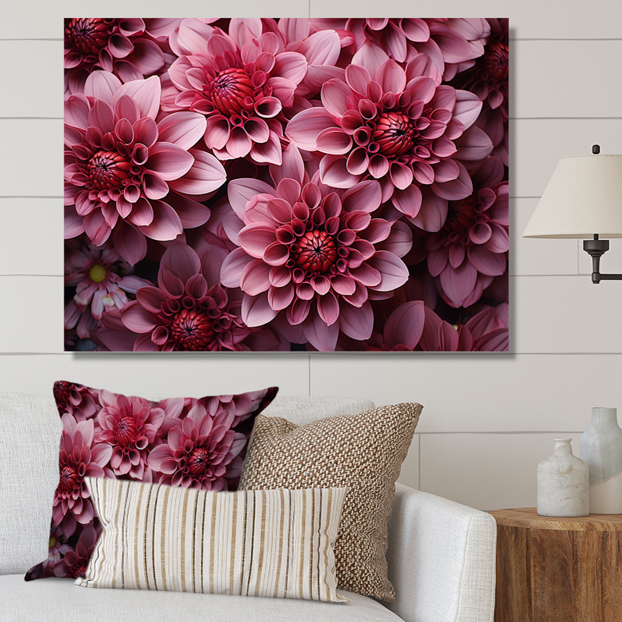 Red Barrel Studio® Pink Mums Mesmerizing II Framed On Canvas Print ...