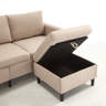 Latitude Run® Compact L-shaped Sofa With Storage And Removable Ottoman ...