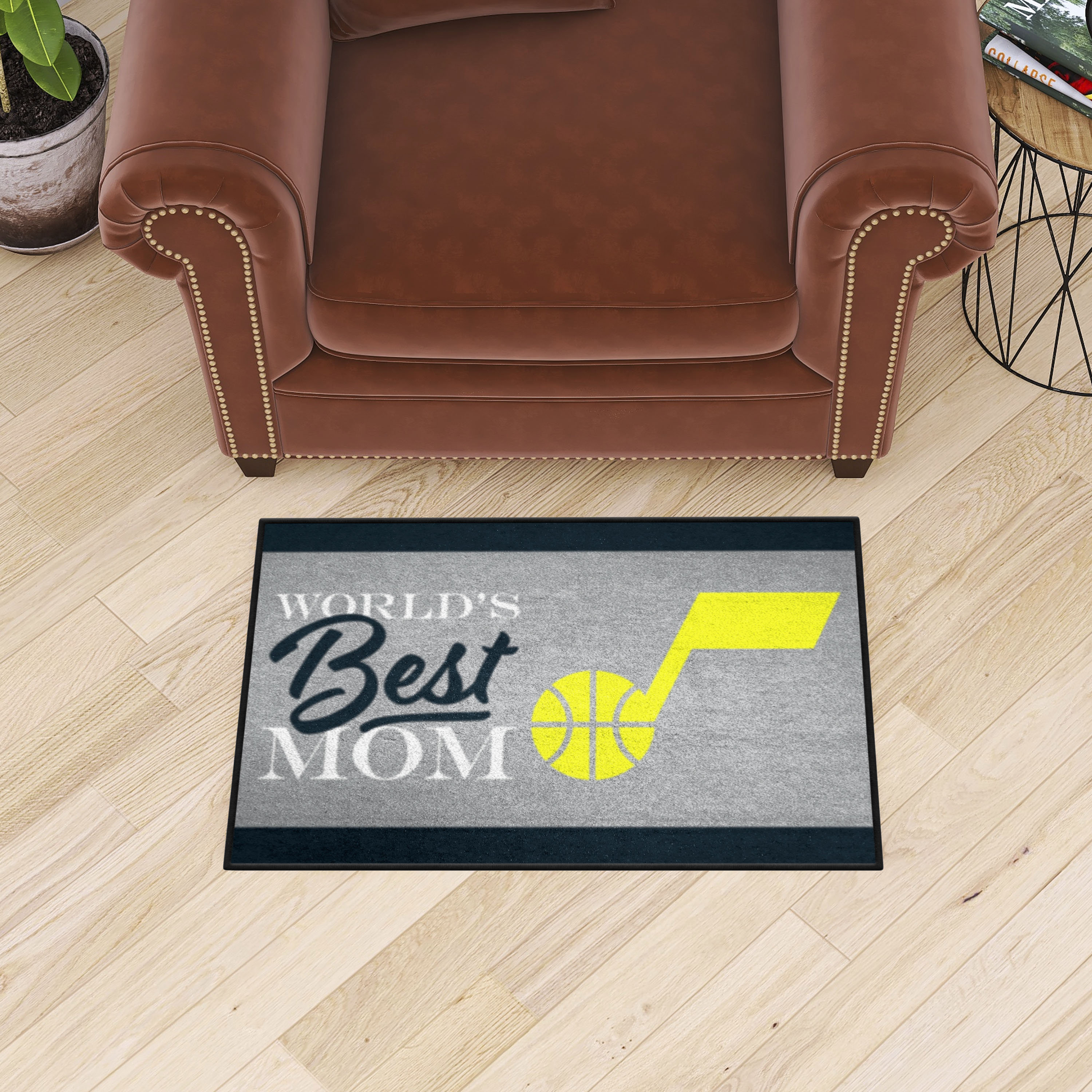 FANMATS Utah Jazz World''s Best Mom 30" x 19" Non-Slip Indoor Door Mat ...