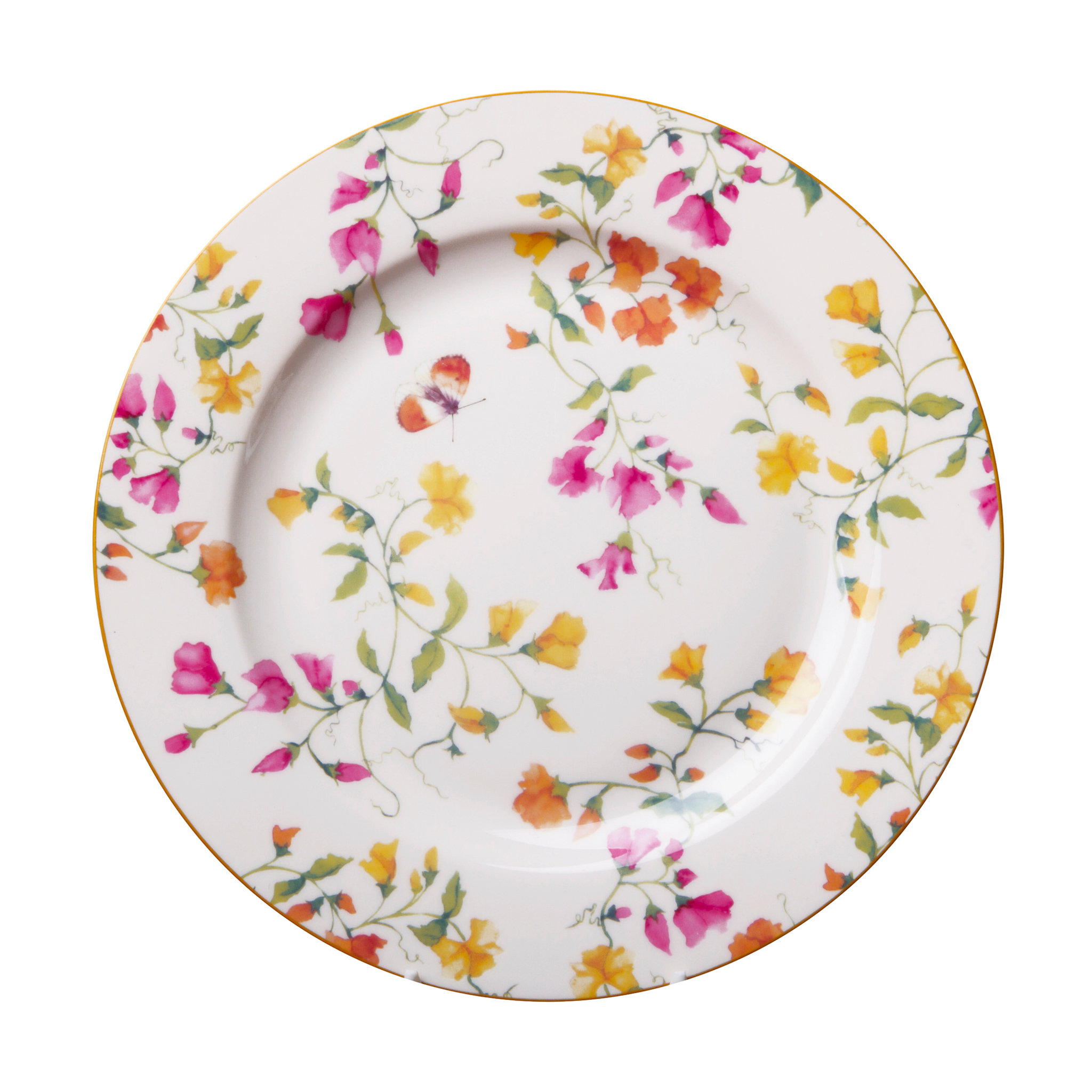 Grace's Tea Ware Stockwell Butterfly Rose 8" Bone China Salad Plate ...