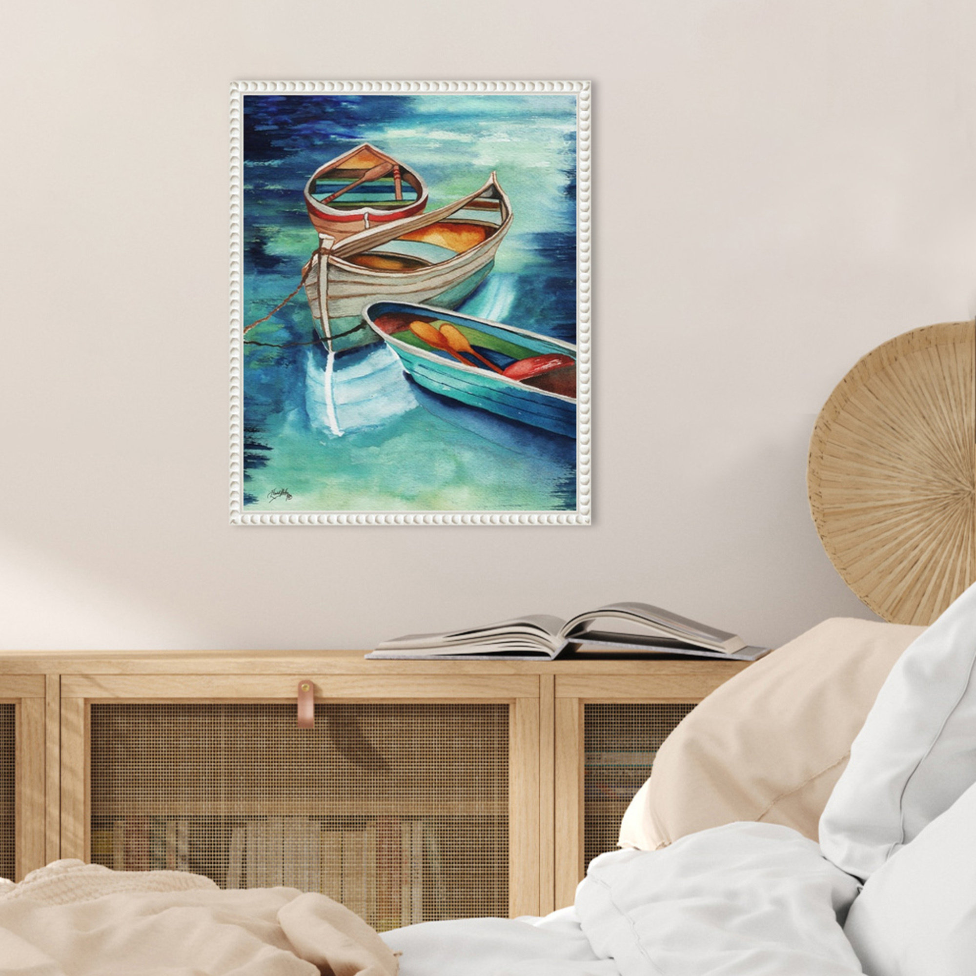Beachcrest Home™ Elizabeth Medley Docked Boats I Framed On Canvas by ...