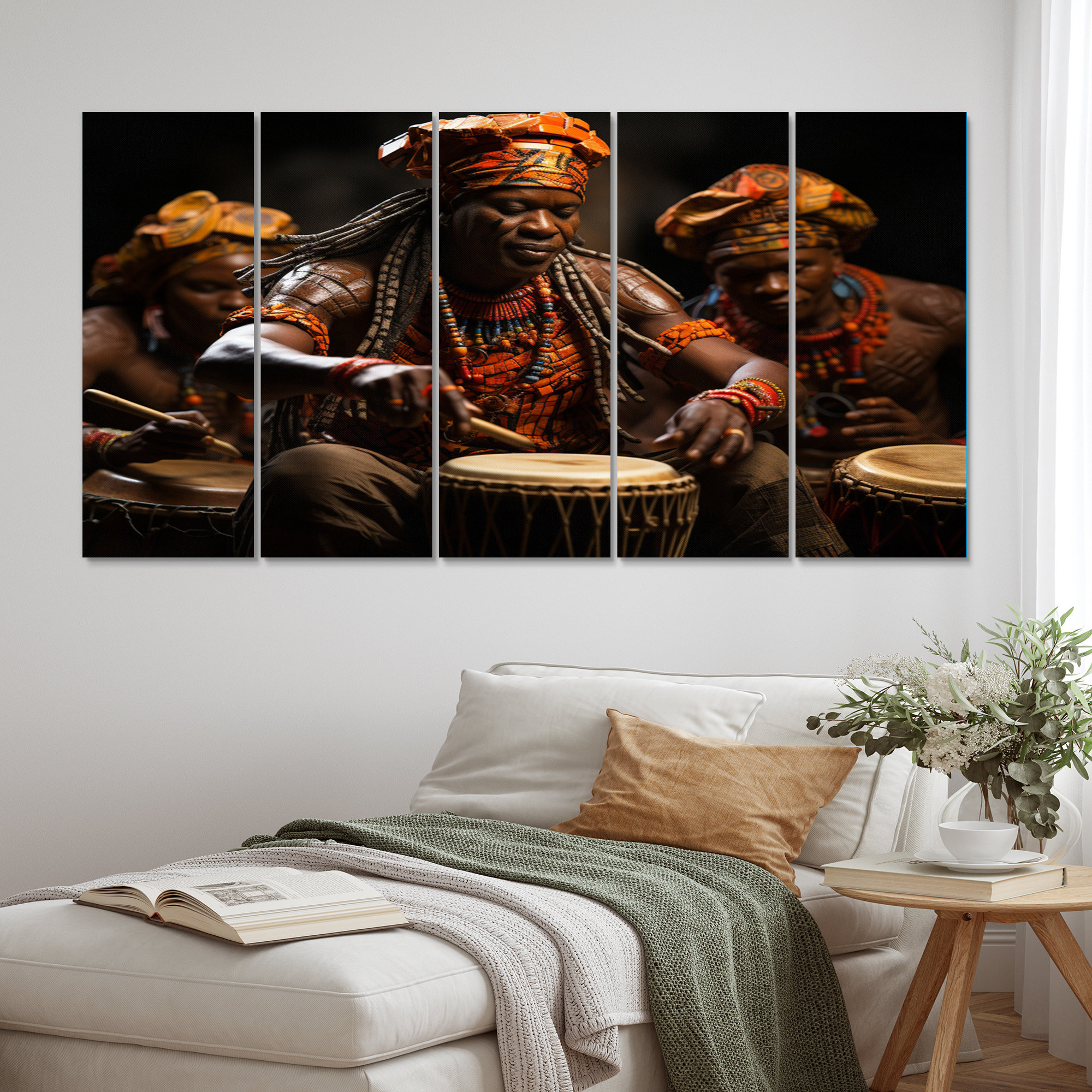 Ebern Designs African Rhythmic Drums II - African Metal Wall Decor Set ...