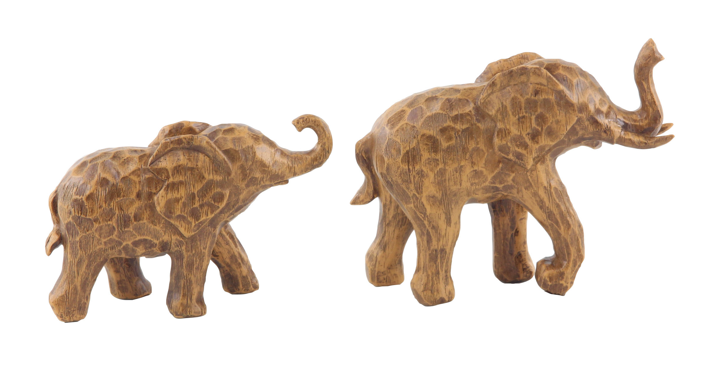 World Menagerie Hein Elephant Resin 2 Piece Figurine Set | Wayfair