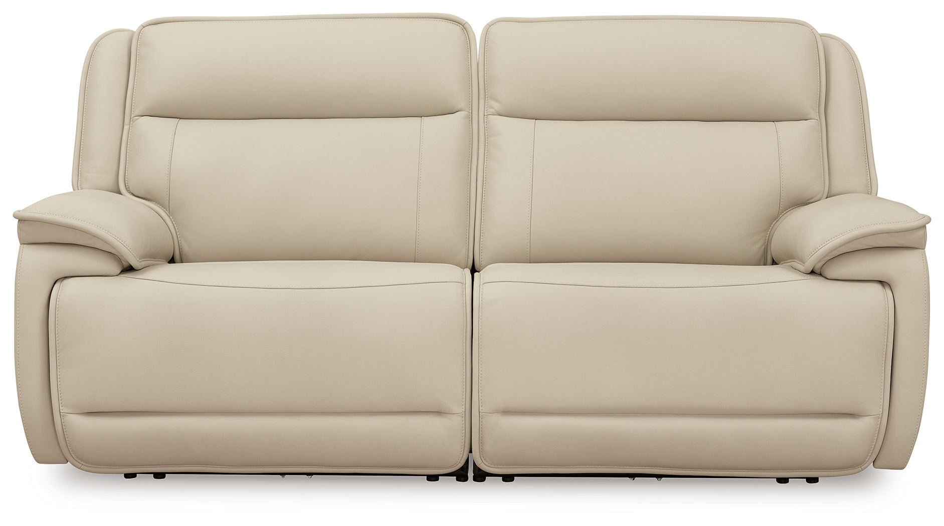 Hokku Designs Double Deal Almond 2-Piece Power Reclining Loveseat ...