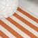 Ebern Designs Isibeal Modern Classic Mitre Stripe Terracotta/Ivory Rug ...