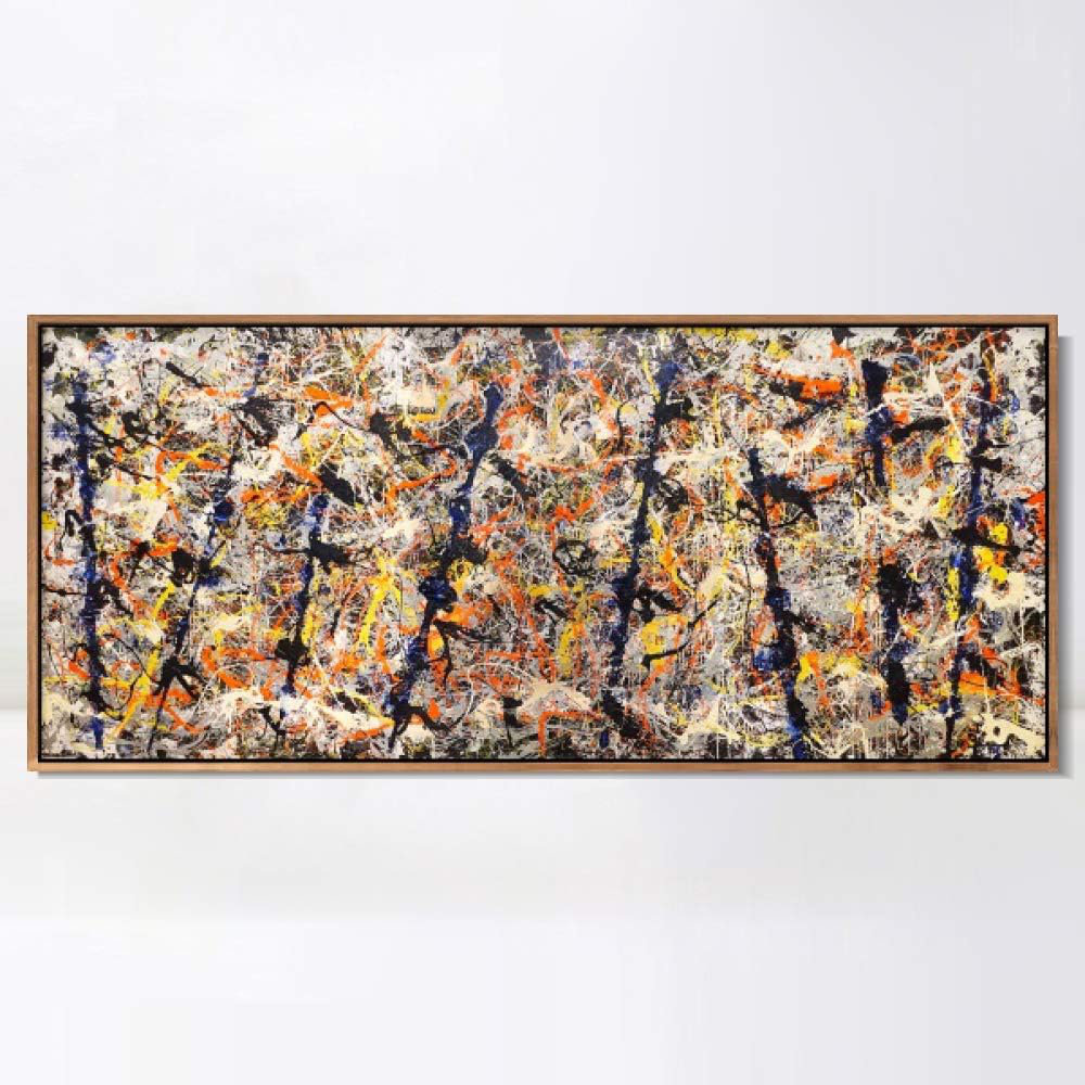 Ivy Bronx Blue Poles (Number 11) Framed On Canvas by Jackson Pollock ...
