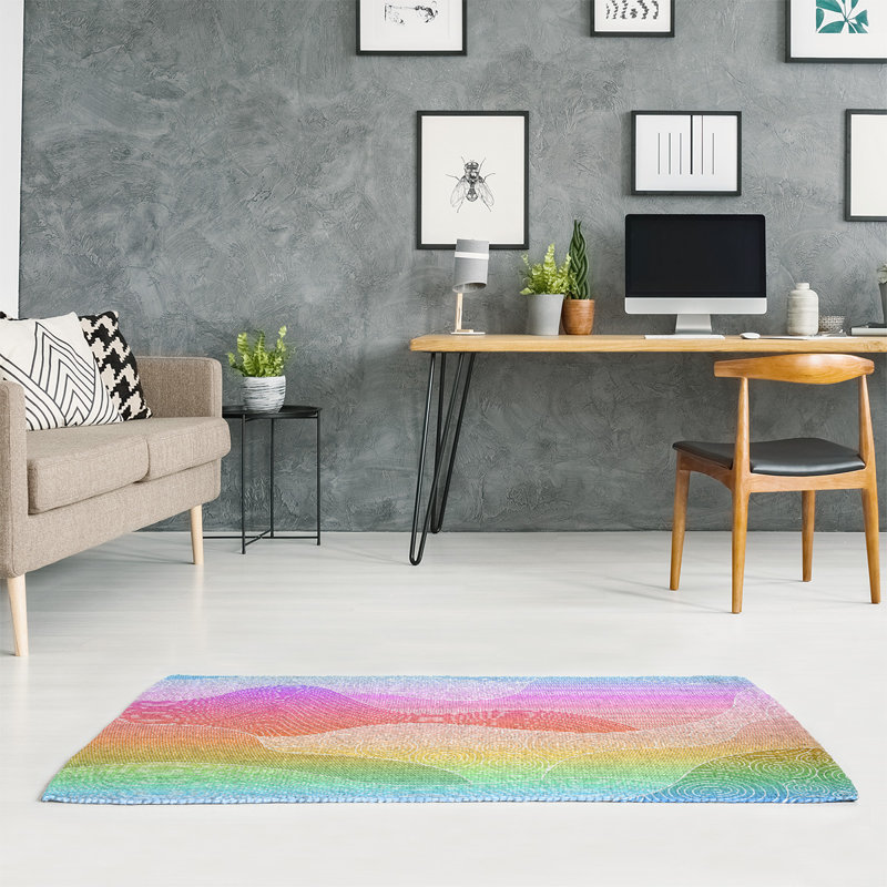East Urban Home Chenille Abstract Rug | Wayfair