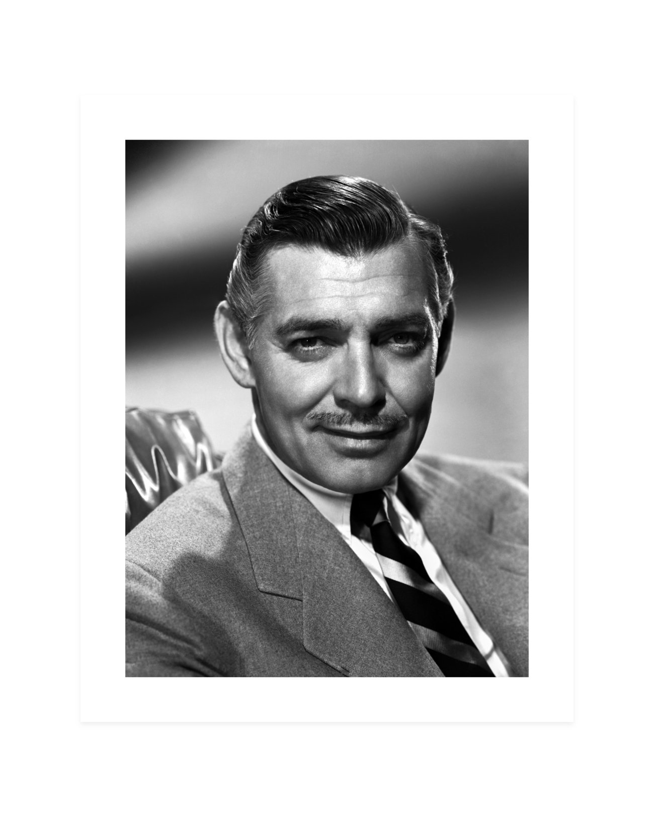 Globe Photos Entertainment Portrait Of Smiling Clark Gable On Paper ...