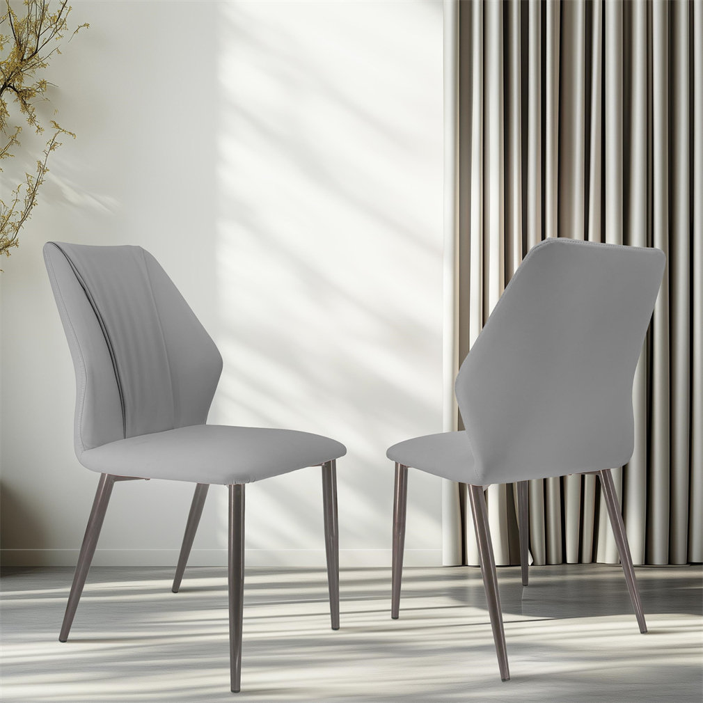 George Oliver Upholstered Birdsall Set Of 2 PU Leather Restaurant ...