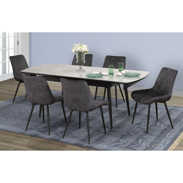 Brassex 7 - Piece Marble Top Dining Set - Wayfair Canada