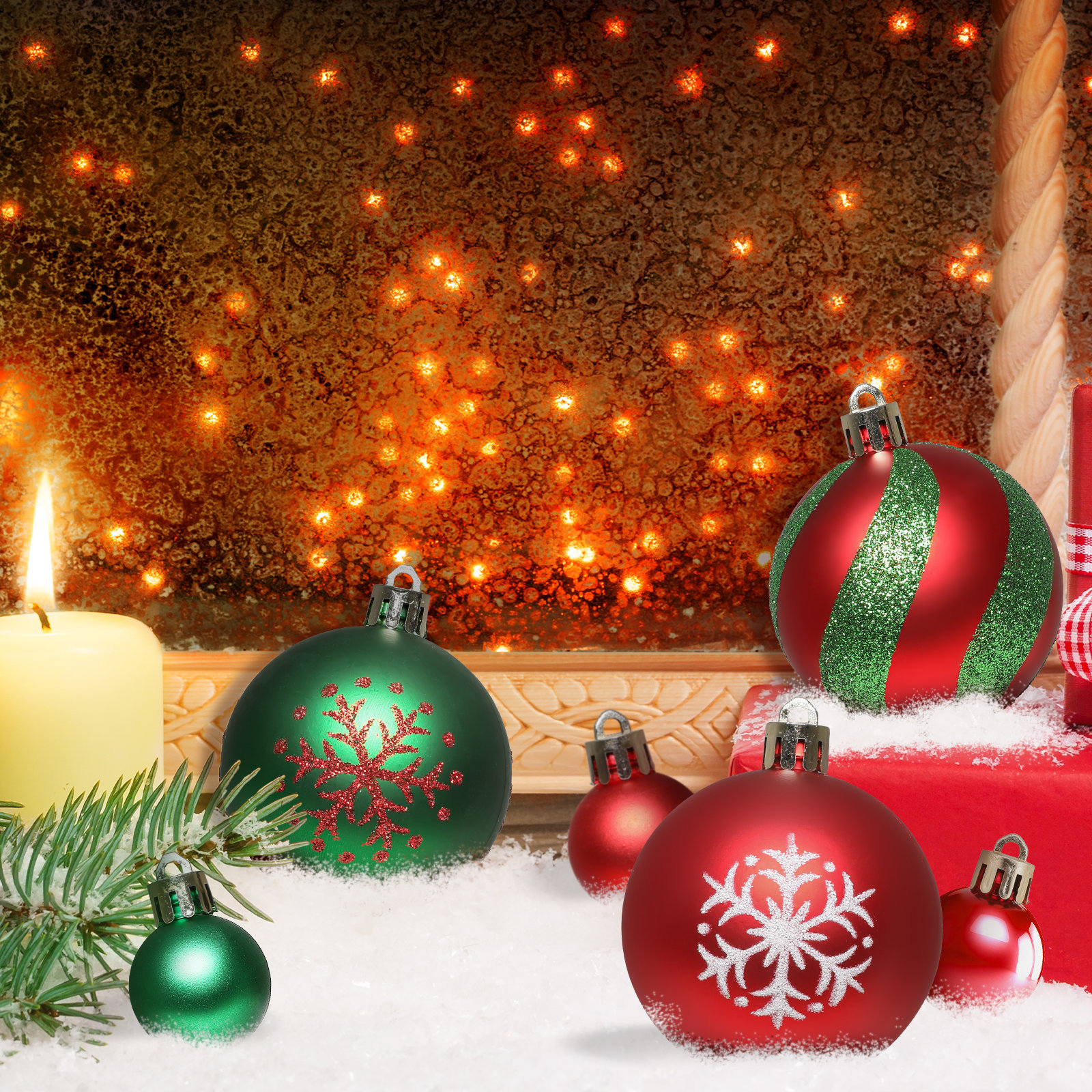 The Holiday Aisle® 32-Piece Set: 2.5" Christmas Ball Ornaments For Tree ...