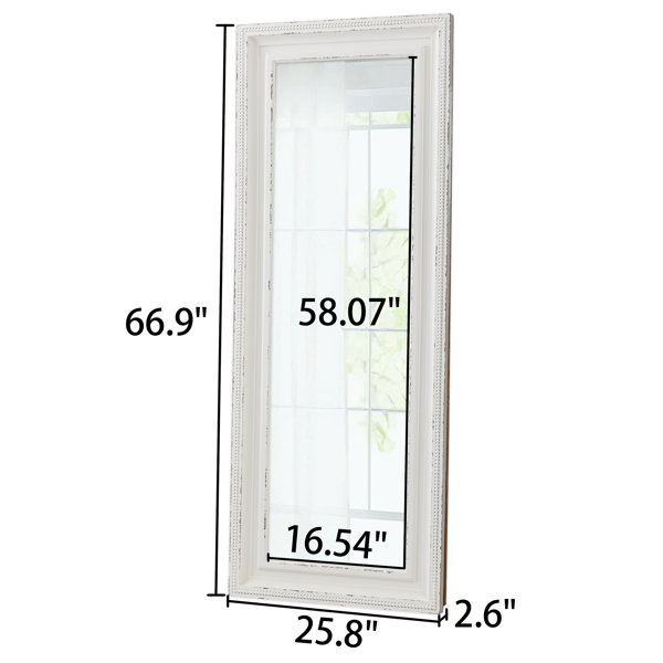 Ophelia & Co. Amzie Rustic Full Length Mirror with Stand 60" x 24 ...