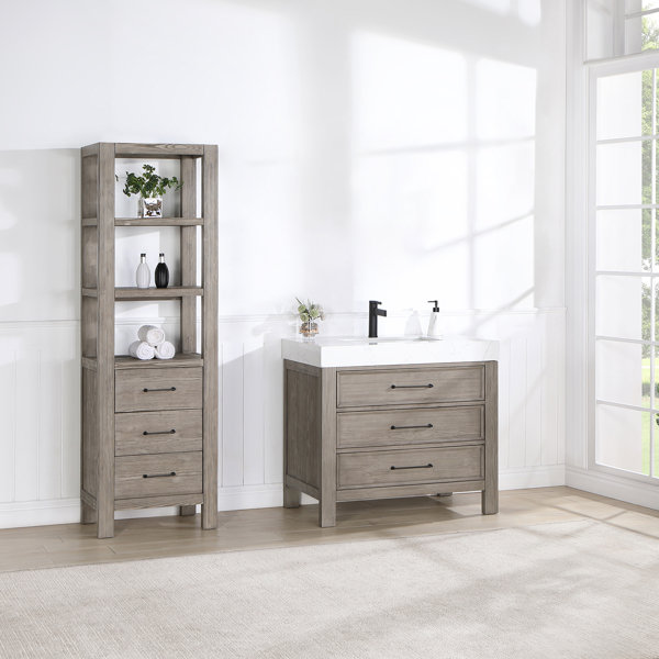 Lark Manor Ardilia 36'' Single Bathroom Vanity with Engineered Marble ...