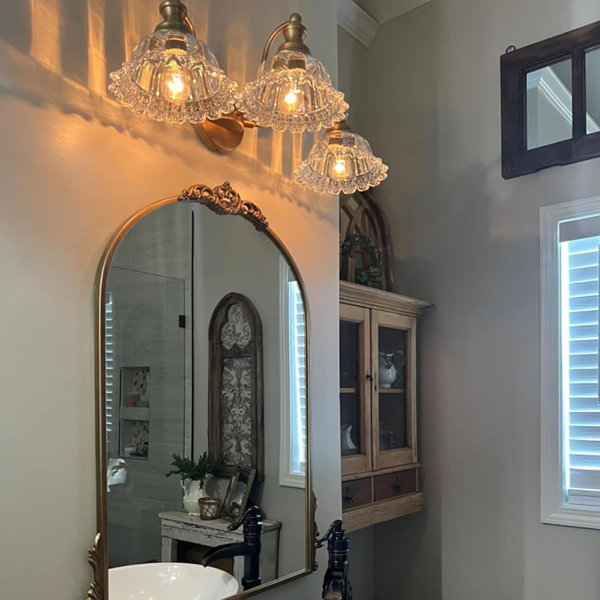 Rosdorf Park Vintage Bathroom Vanity Light Fixture, 3 Lights Bathroom ...