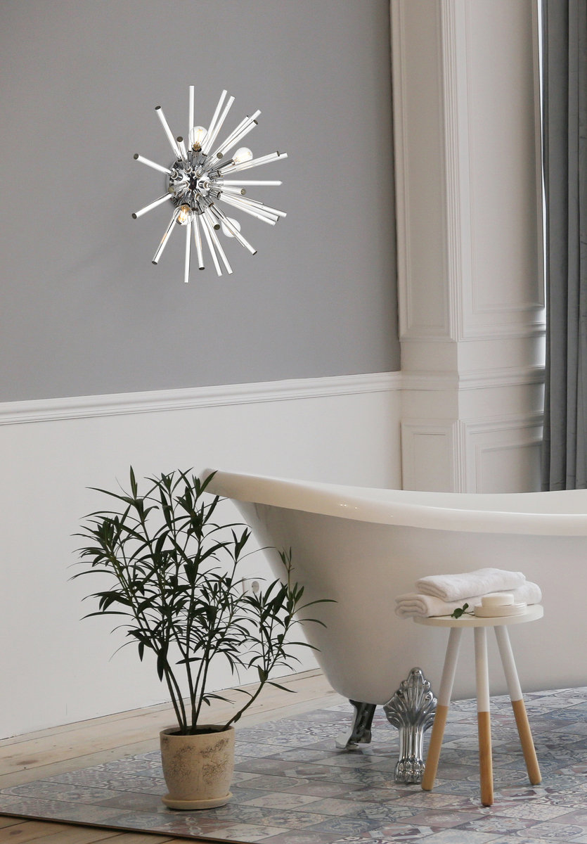 Everly Quinn Francene 4 - Light Dimmable Flush Mounted Sconce | Wayfair