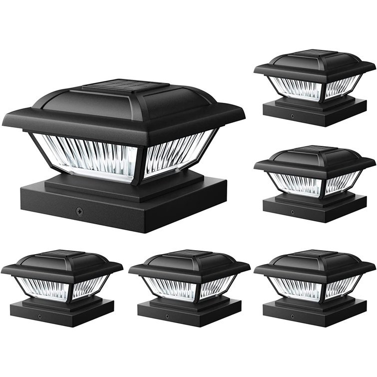 WdtPro Low Voltage Solar Powered Integrated LED Fence Post Cap Light ...