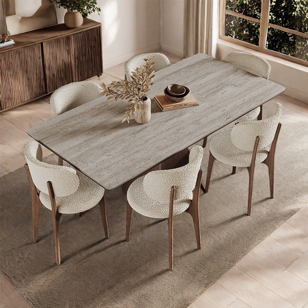ZKuylo Italian style minimalist dining table set | Wayfair