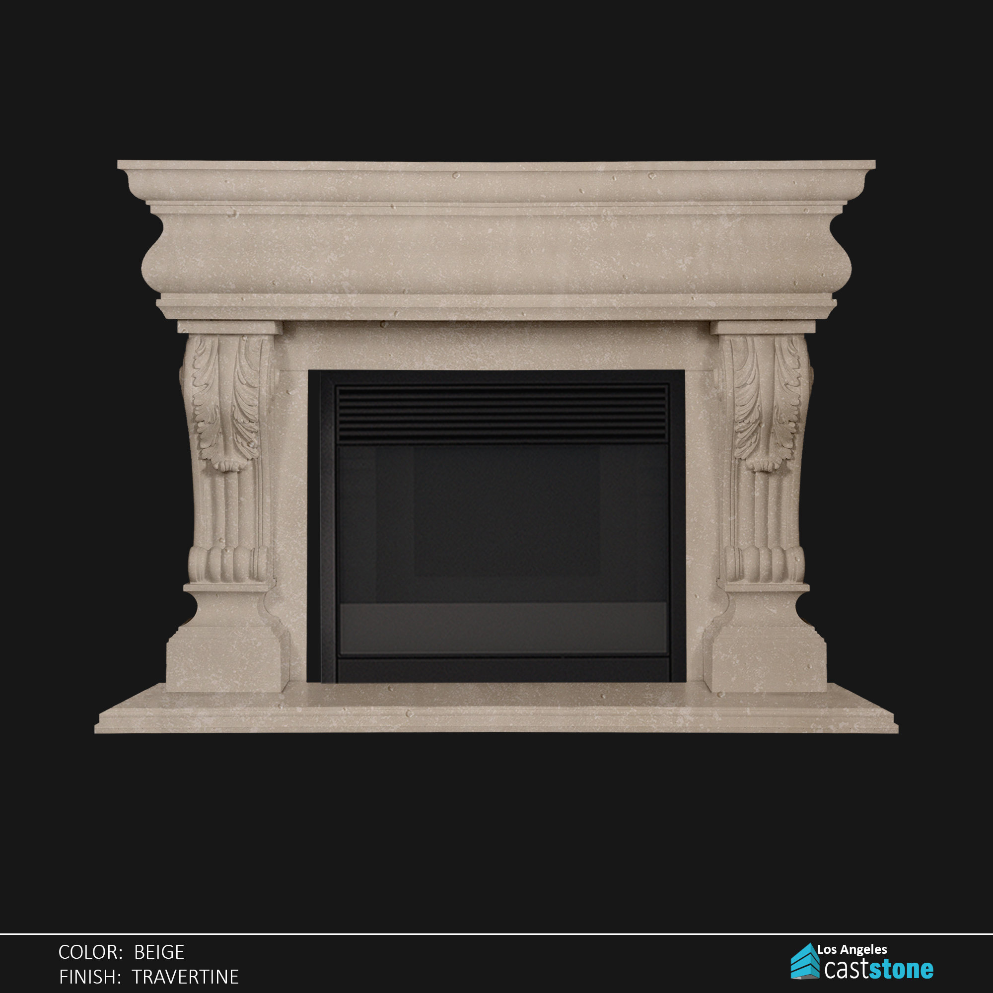 Los Angeles Cast Stone Cadre de cheminée Narat - Wayfair Canada