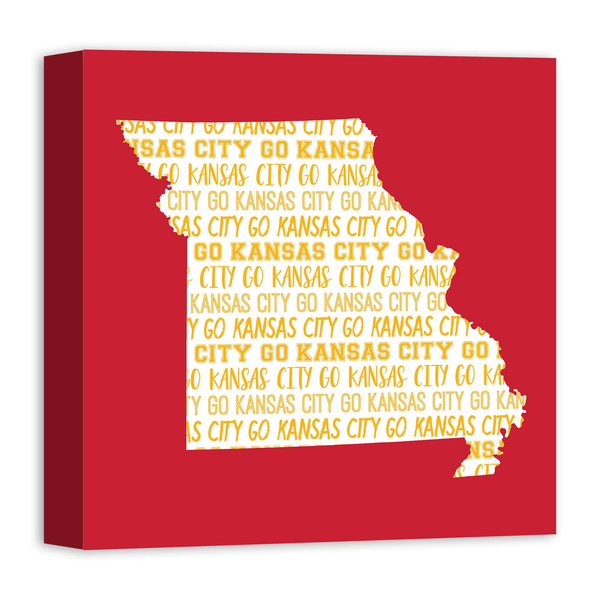East Urban Home 'Missouri Go Team' Textual Art on Canvas | Wayfair