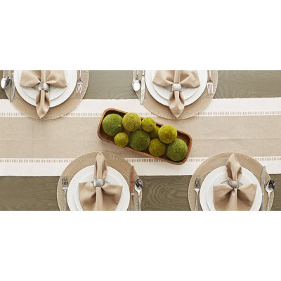 Gracie Oaks Kizer Rectangle Striped Cotton Table Runnner & Reviews ...