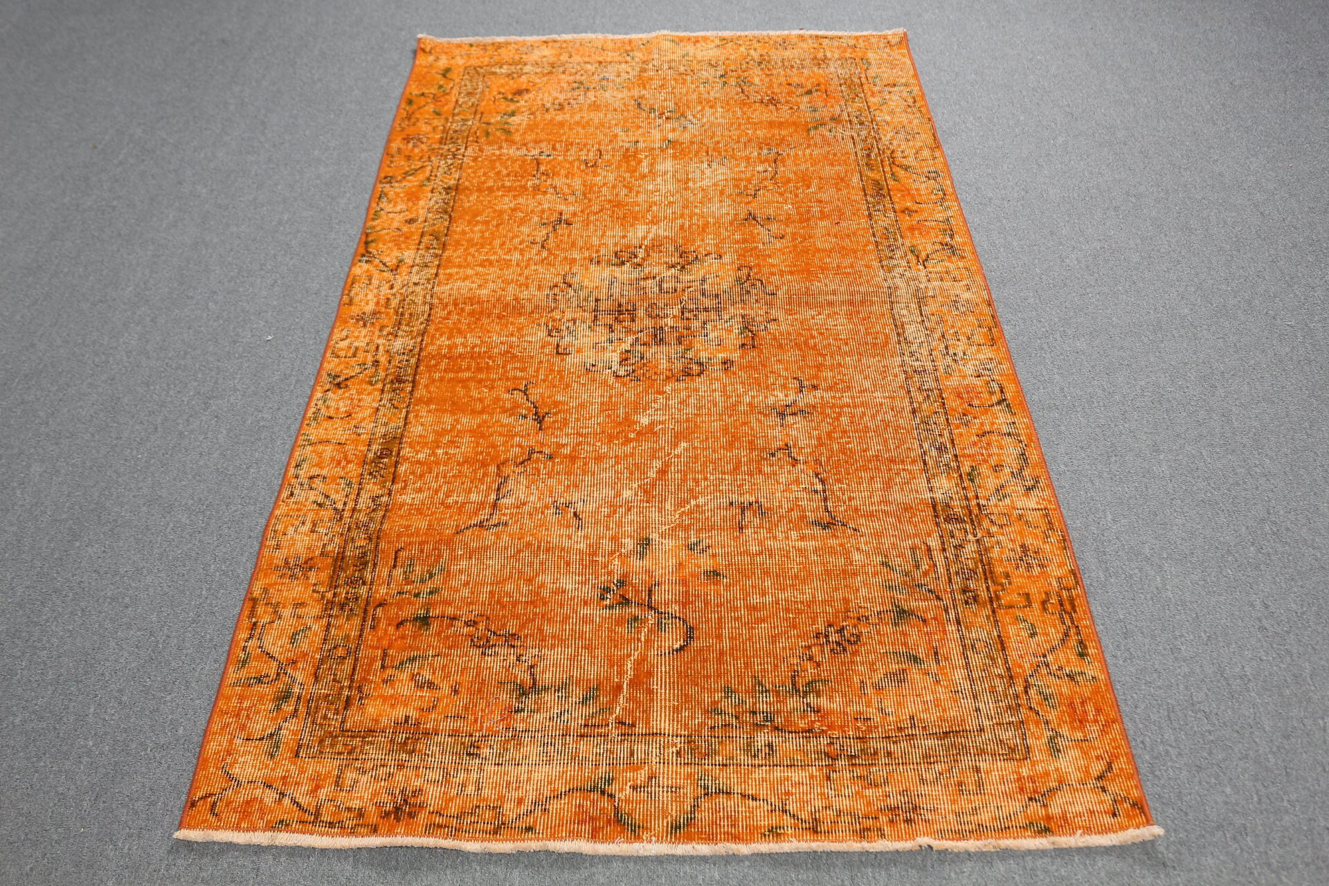 Bloomsbury Market Antique Orange Turkish Rug Handmade Ideal for ...