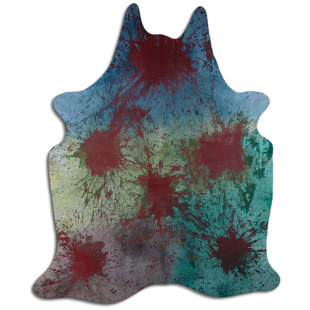 Foundry Select ACID WASHED HAIR ON Cowhide RUG DISTRESSED COLORFUL 3 ...