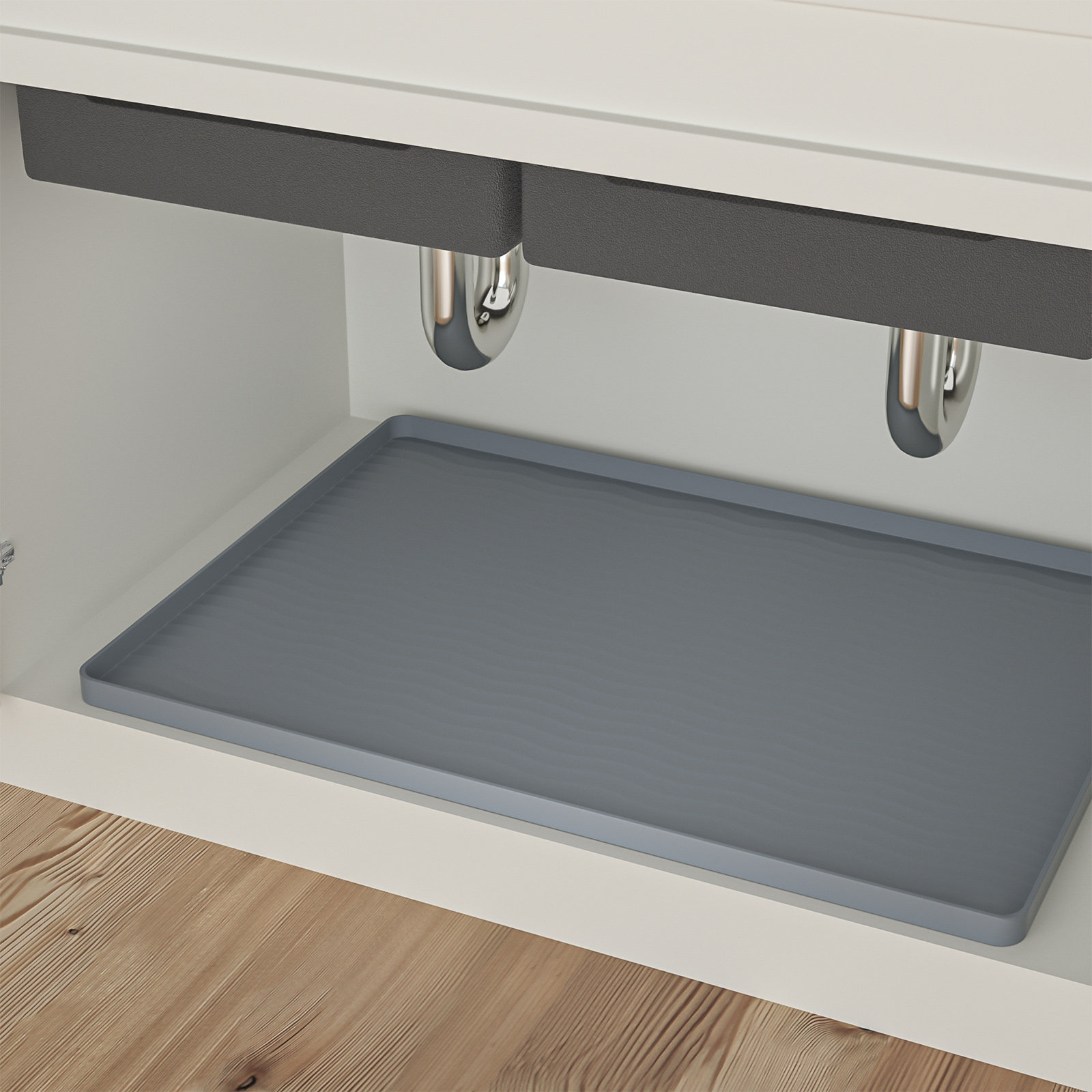 Sarlai Silicone Drip Tray 31" / 34" X 22" Under Sink Mat, Shelf ...