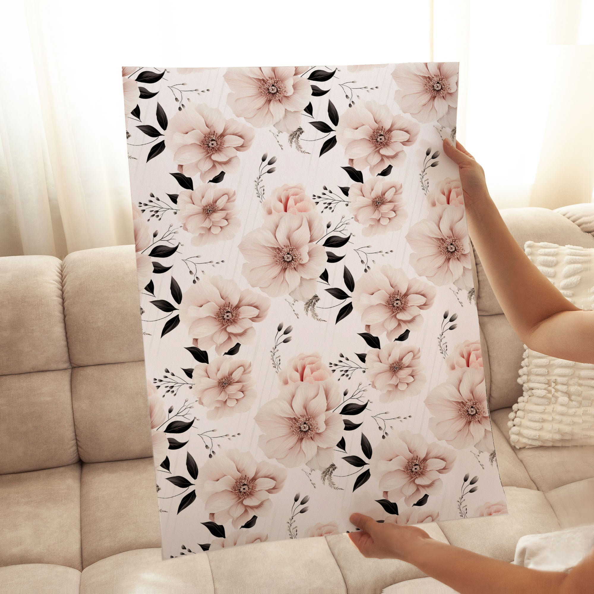 Winston Porter Floral Flower Pattern Glam Unframed Art Print | Wayfair