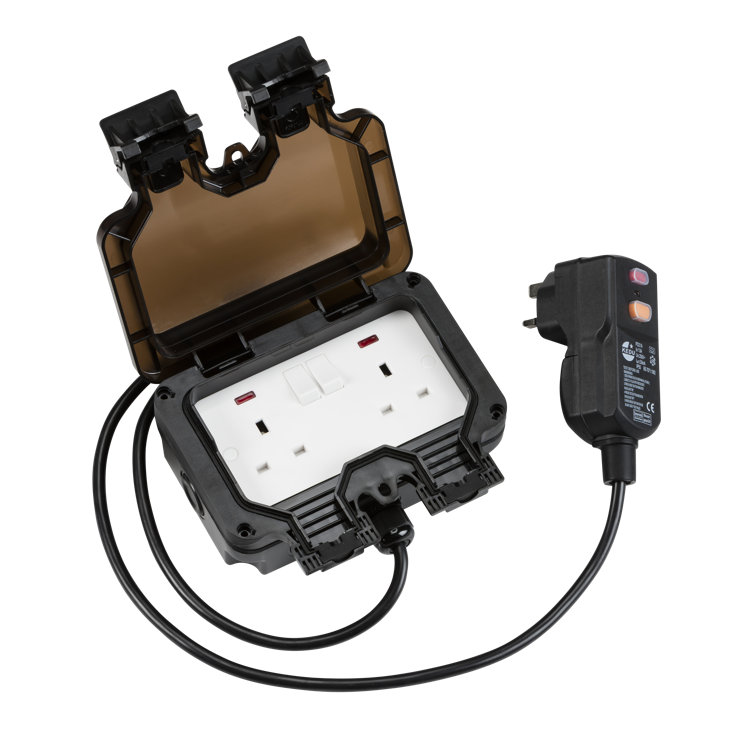 Symple Stuff Outdoor Wall Mounted Socket | Wayfair.co.uk