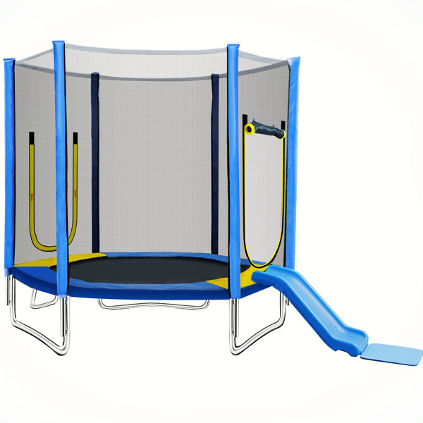 Creationstry Hexagon Backyard Trampoline with Safety Enclosure | Wayfair