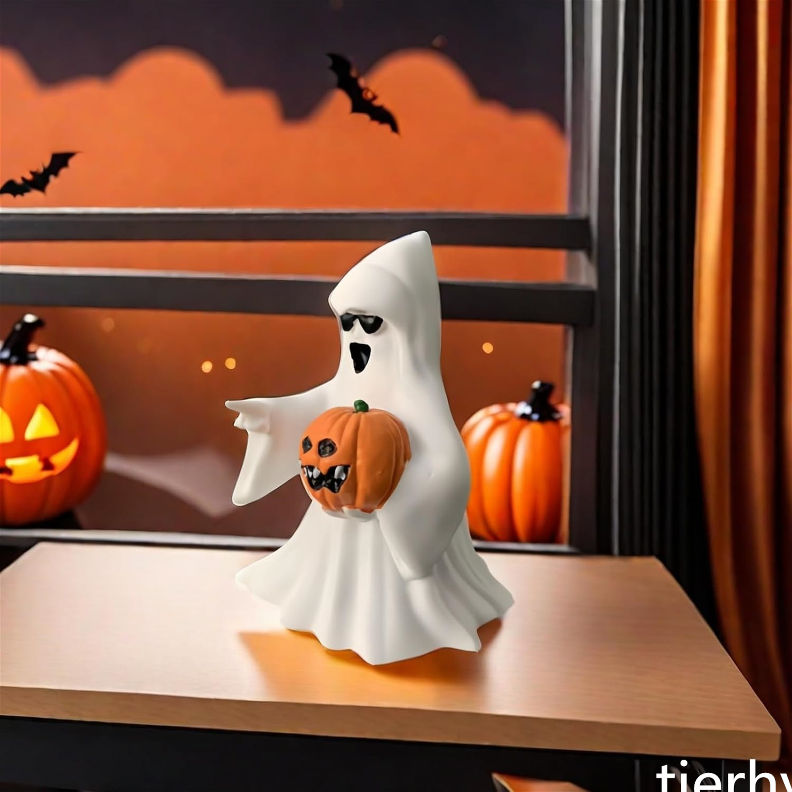 The Holiday Aisle® Spooky Resin Ghost Statue | Wayfair