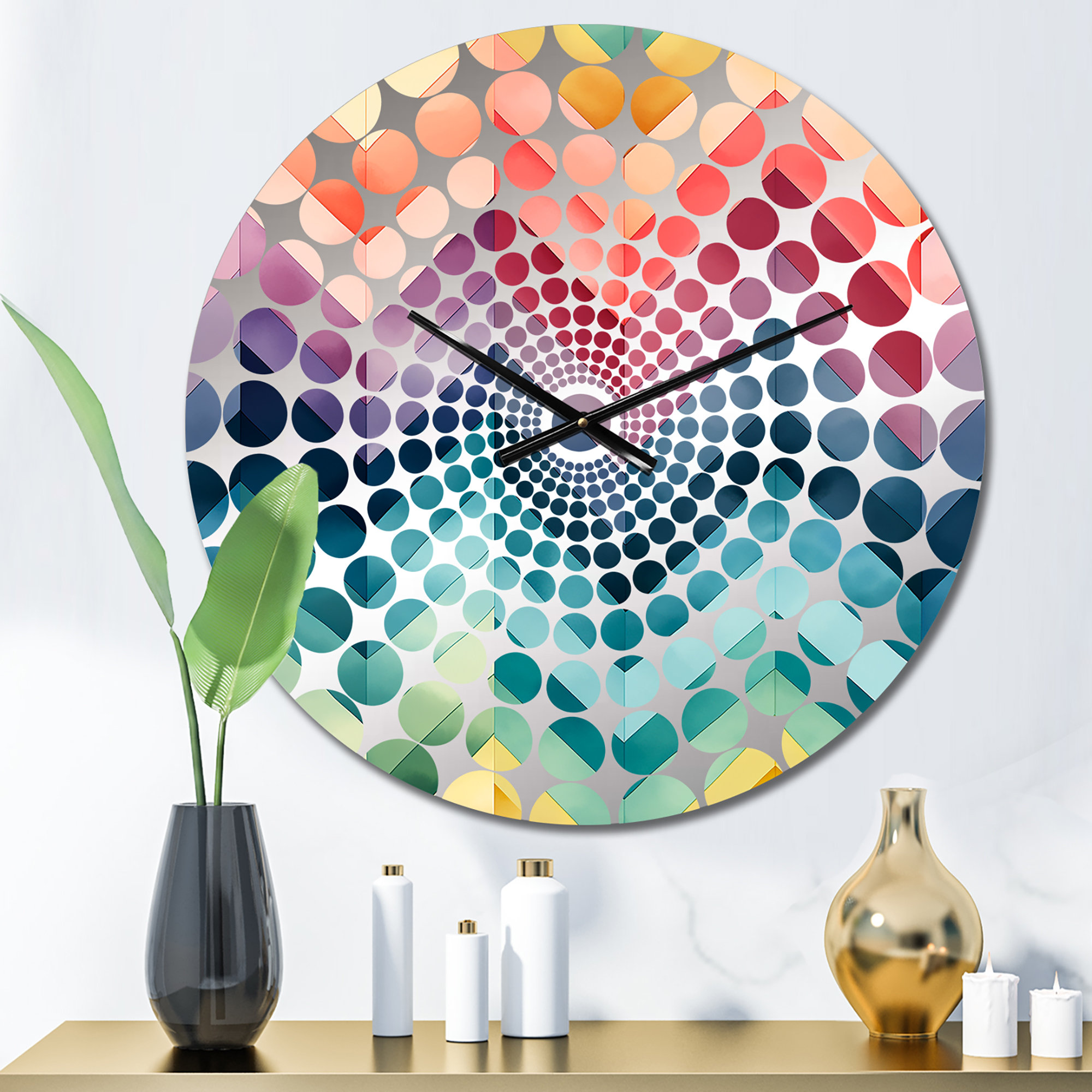 Design Art Watercolor Caprice Multicolor Chevron Pattern - Chevron Wall ...