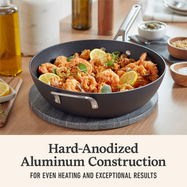 Calphalon Hard-Anodized Nonstick 12" Jumbo Frying Pan with Lid ...