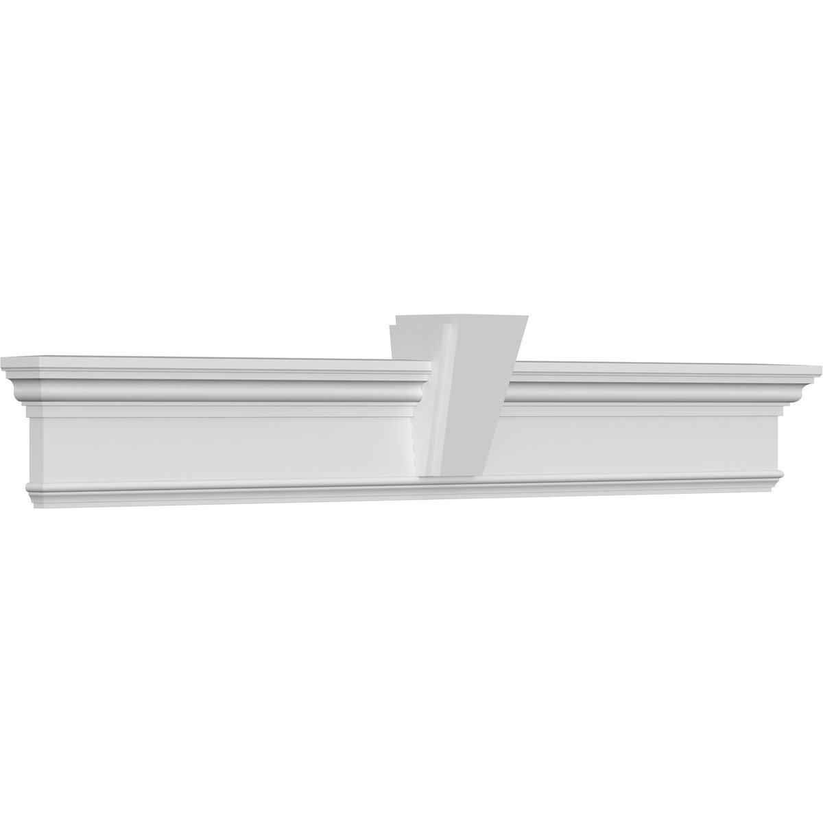 Ekena Millwork Traditional Crosshead with Deco Keystone | Wayfair