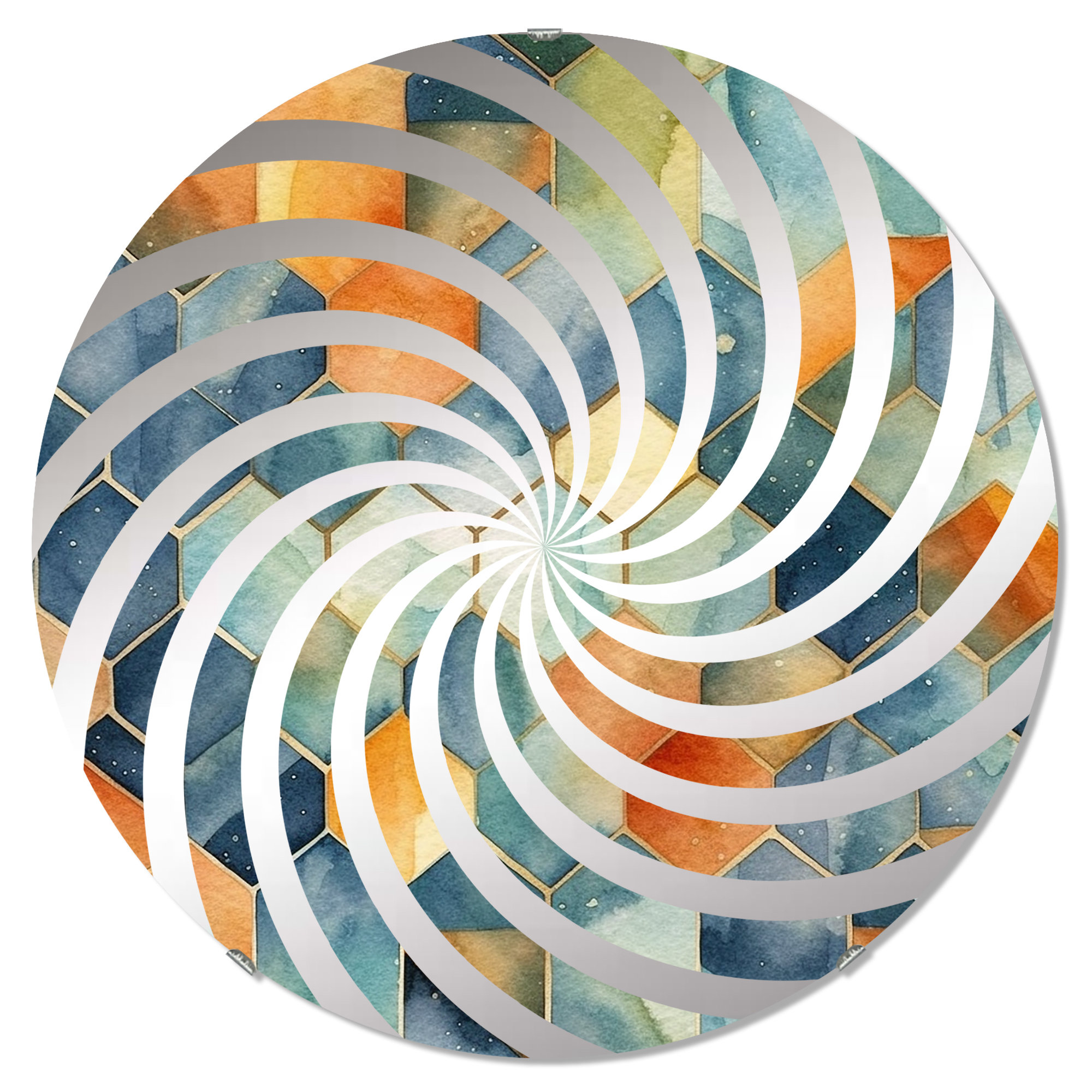 Design Art Soothing Scandinavian Reflections - Vortex Decorative Mirror ...