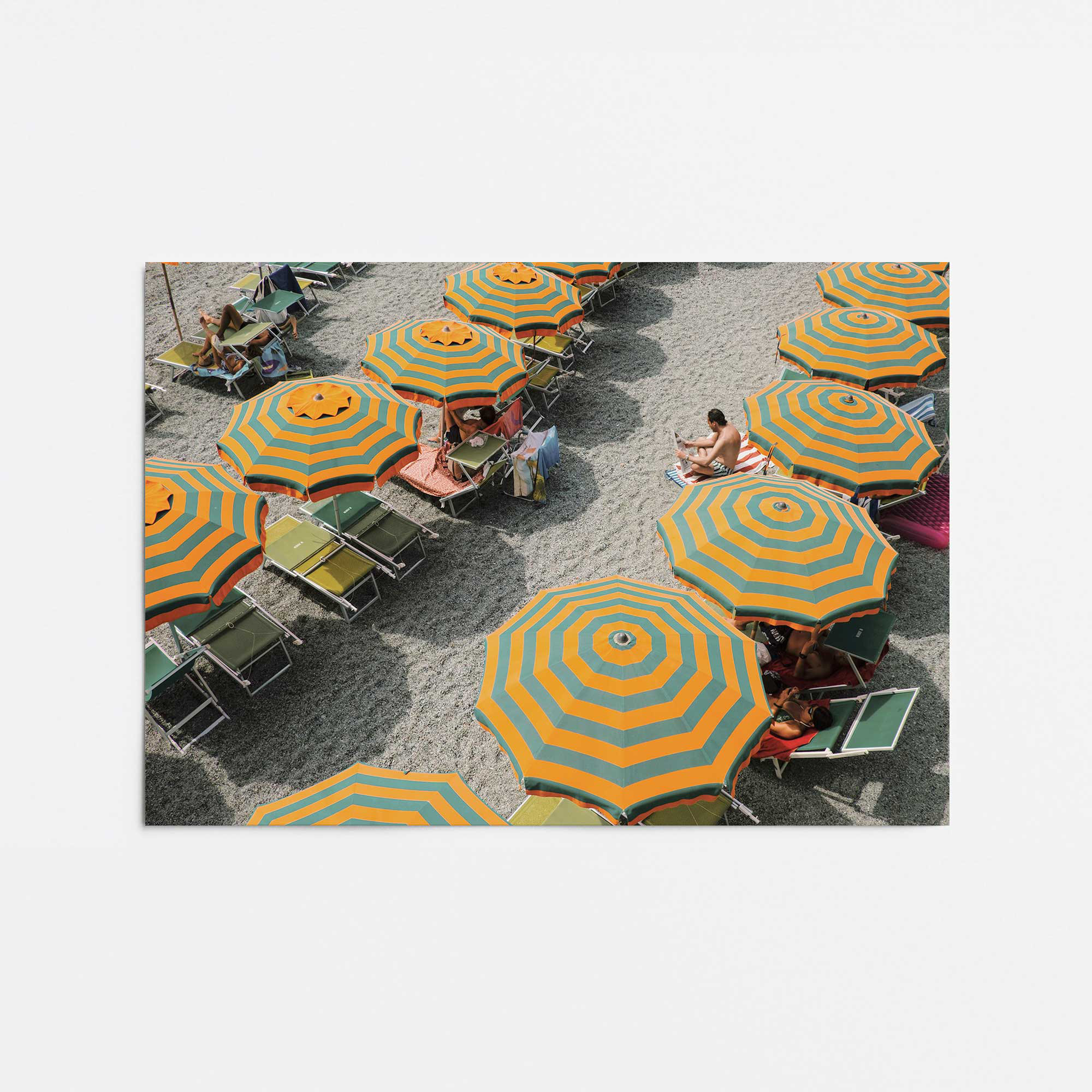 Highland Dunes Seaside Shade Print, in a Raw Maple Frame | Wayfair