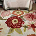 Red Barrel Studio® Leroi Floral Handmade Tufted Red/Pink Area Rug ...