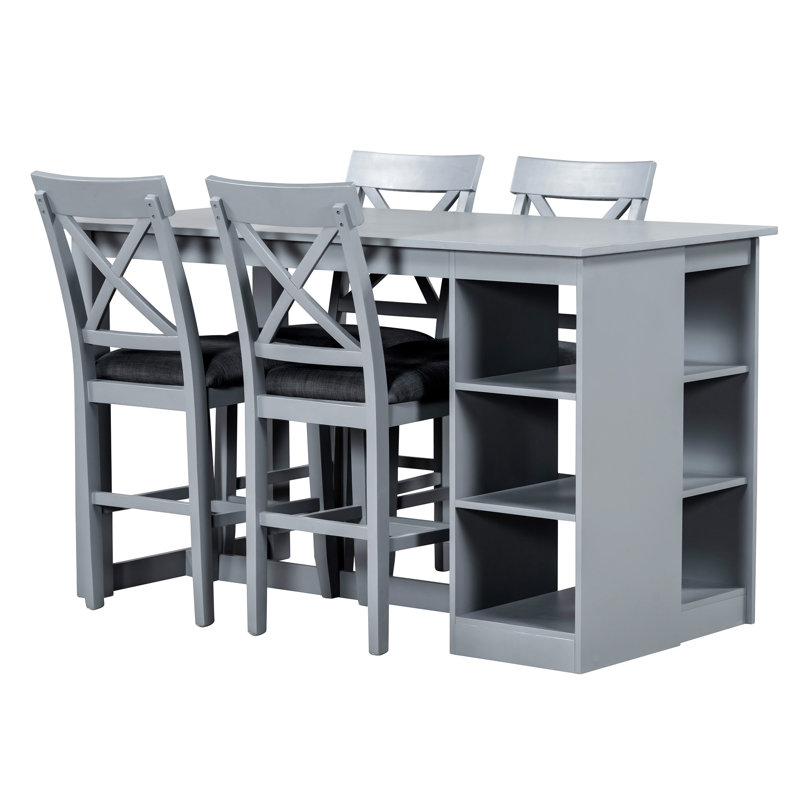 Lark Manor™ 60"Lx30"W Solid Wood Farmhouse Counter Height Dining Table ...