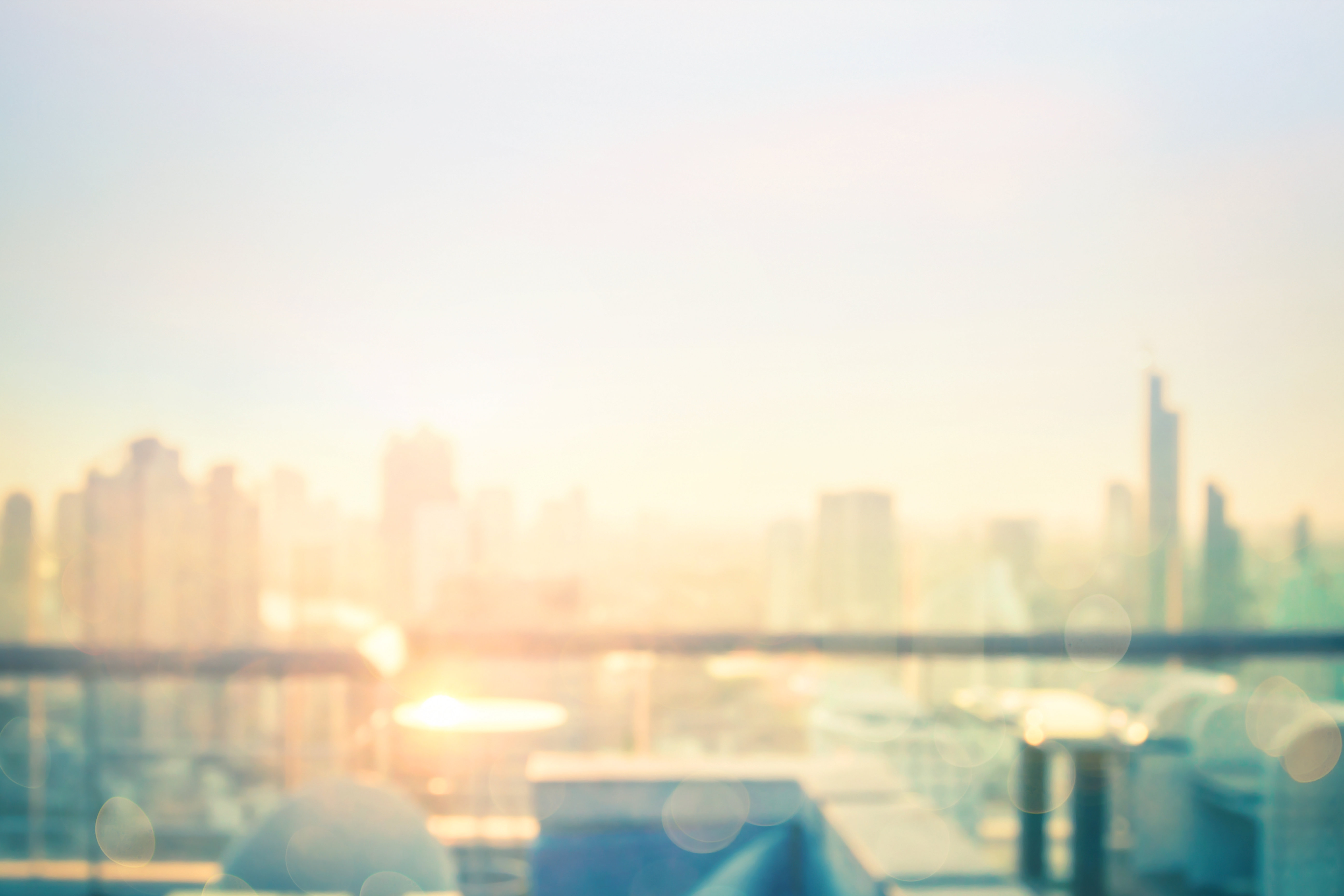 17 Stories Blurred City Background by Boonyachoat - Wrapped Canvas ...