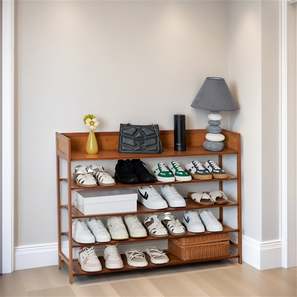 Latitude Run® Bamboo Shoe Rack, 5Th Floor Shoe Rack Storage In The ...