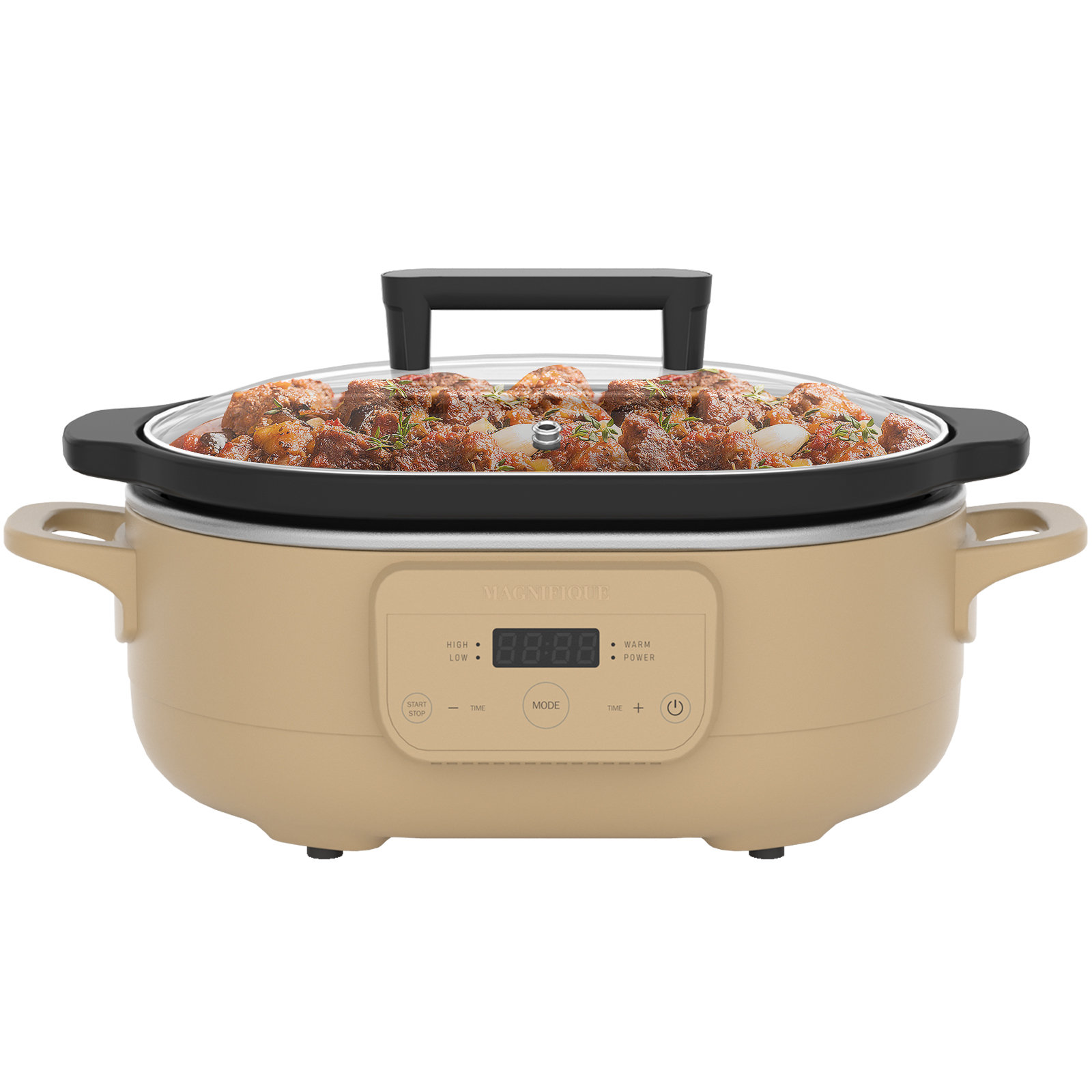 HOMECOOKIN 6 Quart Programmable Slow Cooker with Removable Ceramic Pot ...