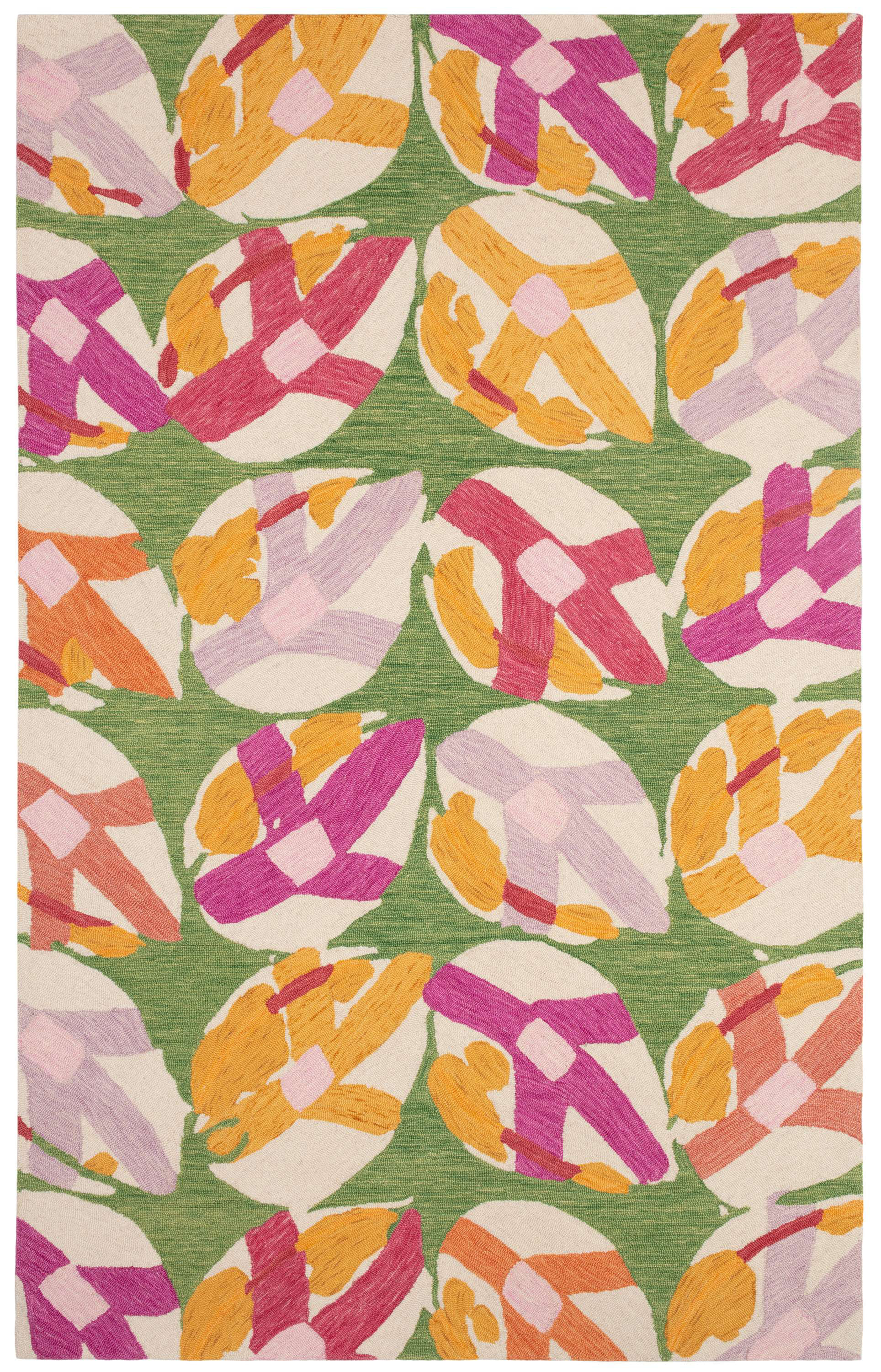 Dash and Albert Rugs Lily Pad Green Hand Micro Hooked Wool Rug | Wayfair