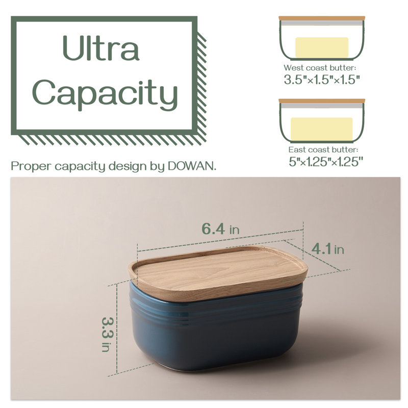DOWAN Farmhouse Butter Dish & Reviews | Wayfair