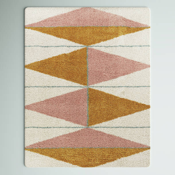 Mercury Row® Bonifay Geometric Brown/Pink/Beige Area Rug & Reviews ...