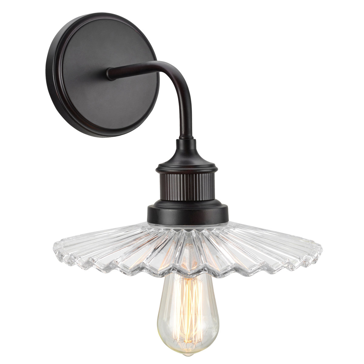Gracie Oaks Lattin Transitional Metal 1-Light Bath Sconce & Reviews ...